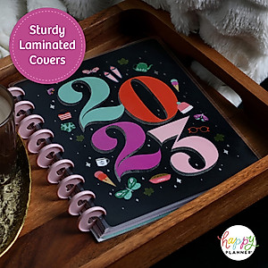 Happy Planner 2023 Daily Planner and Calendar, 12-Month Daily, Weekly, and Monthly Planner, Jan. 2023–Dec. 2023 Diary, Vertical Layout, Life Is a Party Theme, Classic Size, 17.78 x 23.50 cm