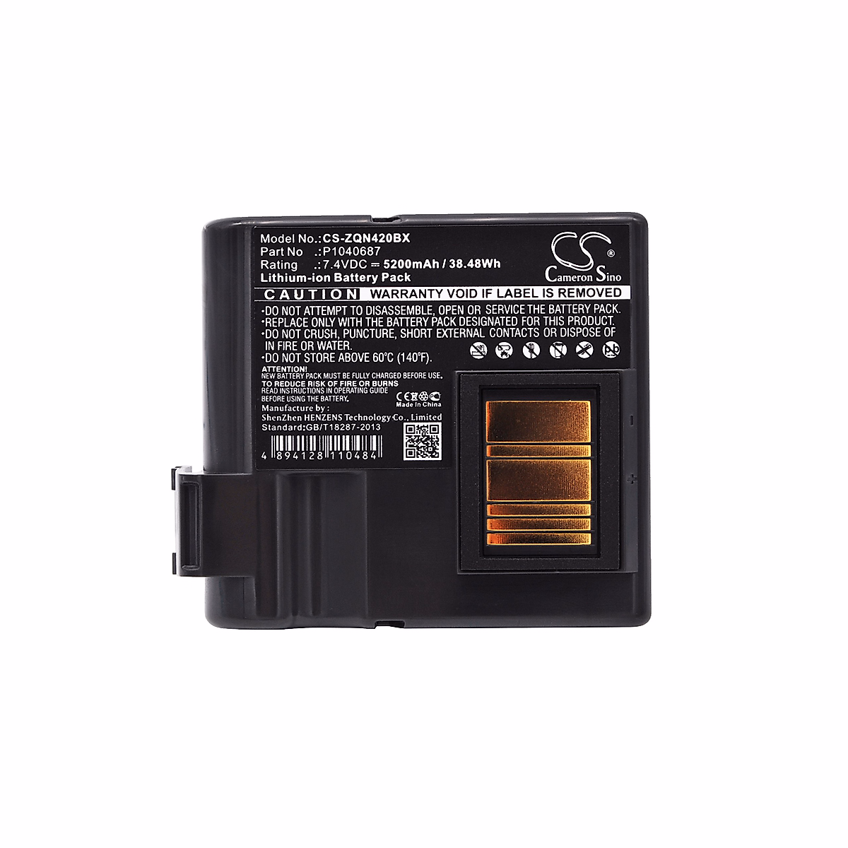 JIAJIESHI 5200mAh/48.96Wh Replacement Battery Fit for Zebra QLN420, ZQ630 BTRY-MPP-68MA1-01, P1040687, P1050667-016