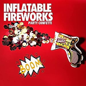 Boxgear 24PCS Fireworks Gun, Handheld Confetti Poppers, Easy Pop, Self-Inflating Confetti Gun, Multicolor Confetti Supplies for Parties and Celebrations (Multicolor)