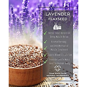 Hihealer Microwave Heating Pad for Neck, Shoulder, Back Pain Relief, Portable Heating Pad Microwave Cramp, Lavender and Flaxseed Filling, Female Self-Care Gift, Scentless (Paisley and Lavender, 7x12)