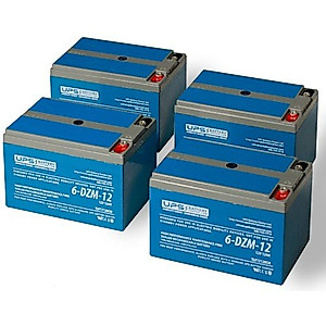 48V 12Ah eBike Battery Kit - (4) 12V 12Ah - 6-DZM-12 - Deep Cycle Mobility Batteries by UPSBatteryCenter