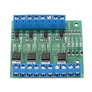 MOS FET PWM 3-20V to 3.7-27VDC 10A 4-Channel Driver Module PLC Amplifier Circuit Board