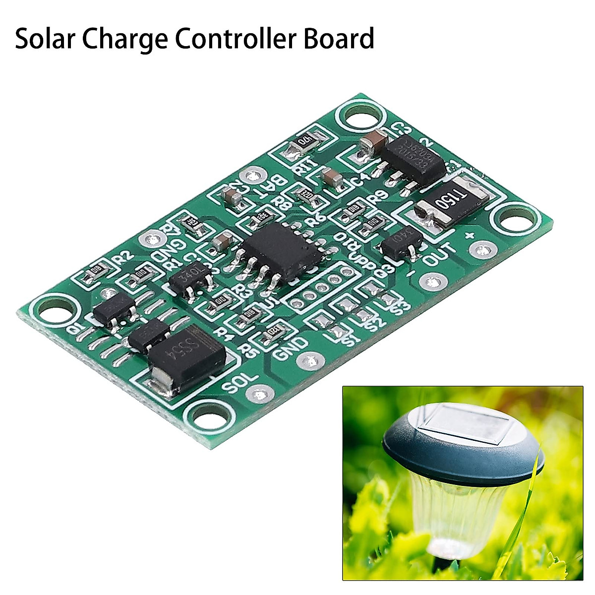 Psytfei Solar Charge Controller Board 3.2V 3.7V Lithium Battery Charging Controller Auto Solar Charging Module for DIY Street Lights Garden Lights