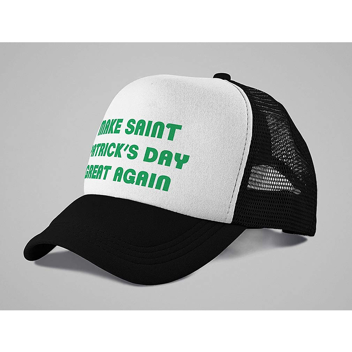 Tstars Make St. Patrick's Day Great Again Trump Trucker Hat Mesh Cap One Size Green/White