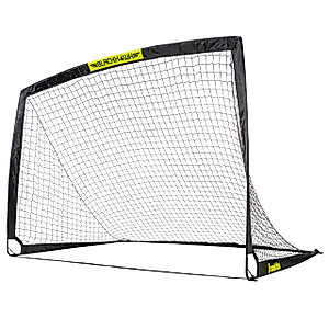 Franklin Sports Blackhawk Backyard Soccer Goal - Portable Kids Soccer Net - Pop Up Folding Indoor + Outdoor Goals - 6'6" x 3'3" - Black