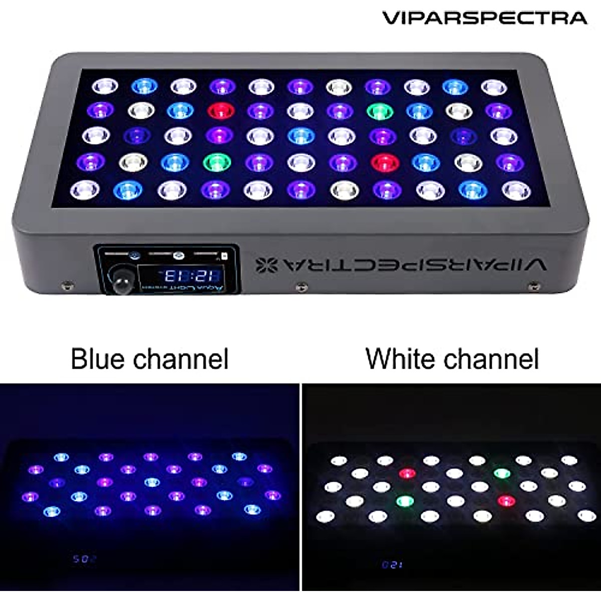 VIPARSPECTRA Timer Control Dimmable 165W LED Aquarium Light Full Spectrum for Grow Coral Reef Marine Fish Tank LPS/SPS