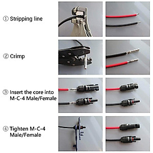PowMr 100PCS Solar connectors -IP67 Male/Female Solar Connectors(50 Pairs Solar connectors)