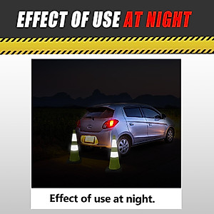 [2PCS]19 Inch Collapsible Traffic Safety Cones, Multi Purpose Pop-up Waterproof Traffic Cones with Reflective Collar for Parking lot，Driveway, Driving Training etc.[Green]