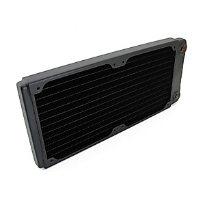 XSPC TX240 Ultra Thin Radiator, 120mm x 2, Dual Fan, Black