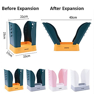 ZHEDALANG 9-Gear Adjustable Size Trash Can, Portable Expandable Trash Bag Holder, Portable Trash Bin for Kitchen, Collapsible Garbage Bag Holder Camping, Suitable for Different Sizes of Garbage Bags