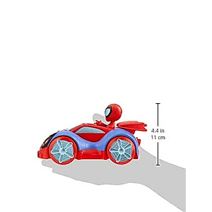 Hasbro Marvel Spidey and His Amazing Friends Glow Tech Web-Crawler Toy Car, with Spidey Action Figure, Preschool Toys, Super Hero Toys for 3 Year Old Boys and Girls and Up, Lights & Sounds