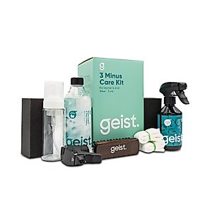Geist. 3 Minus Care Kit for Leather & Vinyl | Clean and Shield from dye Transfer & Abrasion Damage | for car Interior, Furniture, Apparel, Shoes and Bags