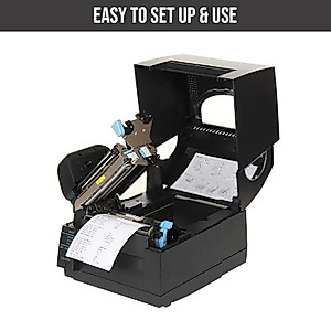 Citizen America CL-S621-GRY CL-S621 Series Thermal Transfer/Direct Thermal Barcode and Label Printer with USB/Serial Connection, 4" Maximum Print Width, 203 DPI Resolution, Gray