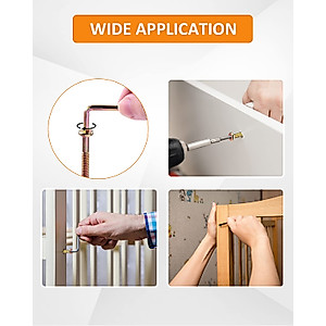 Crib Screws Hardware Replacement Kit - 28 Set Baby Bed Frame Bolts &Barrel Nuts Set,Including M6x40mm/ 50mm/ 60mm/ 70mm/ 80mm Hex Drive Socket Cap Screws Barrel Nuts