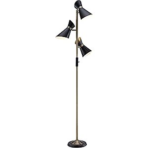 Lite Source Jared Antique Brass Three-Light Floor Lamp (LS-83138)