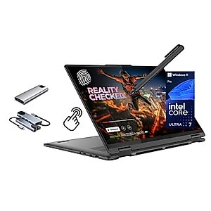 Lenovo Yoga 7i 2-in-1 Touch Laptop, 14.0" 2.2K IPS Display, Intel Core i7-1355U, Intel Iris Xe, 16GB LPDDR5, 1TB PCle, Backlit KB, FP Reader, Wi-Fi 6, Thunderbolt 4, Bluetooth, PDG HDMI, Win 11 Pro
