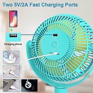 GagetElec 8-Inch Stroller Fan for Baby,10000mAh Personal Portable Fan 4 Speeds Car Seat Baby Fan with Flexible Tripod Fix on Stroller,Car Seat,Golf Cart