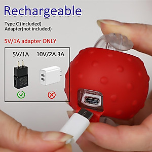 Giociv Interactive Cat Toys Ball for Indoor Cats Fast Rolling on Carpet, Chirping & Motion Activate Cat Toys (Red)