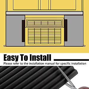 Powrocket Window Air Conditioner Foam Insulated Panels, 17" H x 9" W x 7/8" T Window AC Side Panel Kit with Air Conditioner Foam Insulating Strip,3.2 Ft x 1 Roll