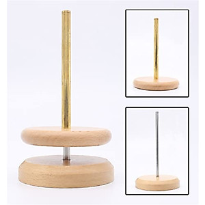 PhantomSky Wood Yarn Dispenser Yarn Spinner Wool Thread Holder with Twirling Mechanism for Knitting, Crochet