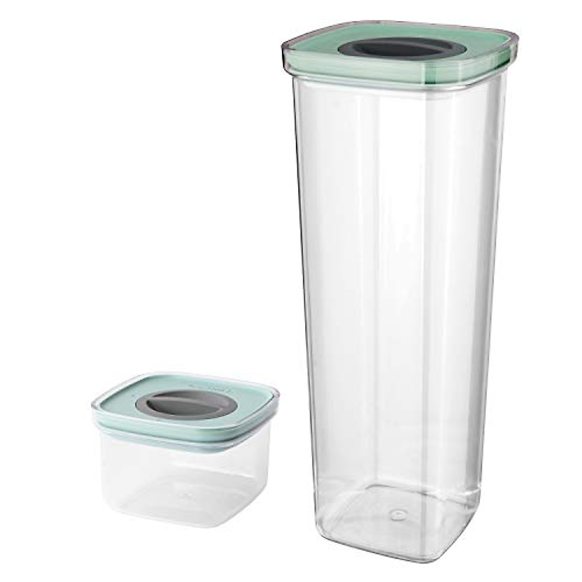 Berghoff LEO PP 2Pc Smart Seal Food Container 0.42 qt, 1.7 qt, Airtight Lid, Silicone Ring, Stackable, Twist Lock, Maximizes Storage Space
