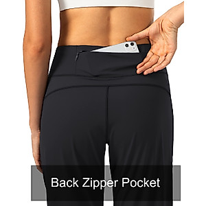 Soothfeel Women's Joggers with Zipper Pockets High Waisted Athletic Workout Yoga Pants Joggers for Women