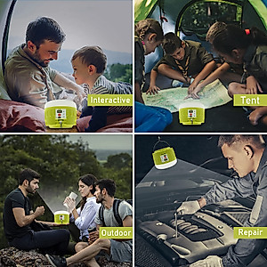 Camping Lantern Solar Power USB Rechargeable Emergency Power Bank Portable LED Tent Light 4 Light Mode for Garden Camping Hiking Travel Fishing Outdoor 3600mAh Waterproof Solar Light Bulbs(50W)