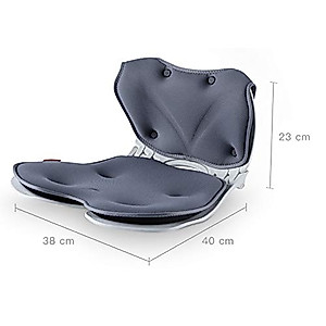 Orthopedic Seat Cushion and Lumbar Support Pillow for Office Chair Memory Foam Car Seat Cushion with Washable Cover Ergonomic Desk Chair Cushion,Gray