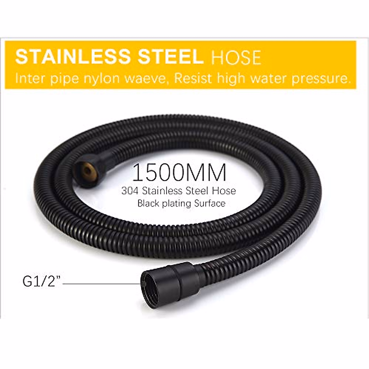 MINJING Toilet Bidet, Hand Held Sprayer Douche Kit, Matte Black Dual Control Faucet Spout Valve Shower Set Toilet Washing,A Set