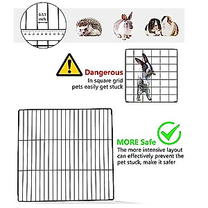 Small Animal Cage, Rabbit Cage Small Cage Chinchilla Cage Metal Pet Cage with Removable Tray, Ferret Cage, Chinchilla Cage Grid Spacing1.5cm/0.6" for Small Pets, Guinea Pigs, Bunny,Chinchilla (Color