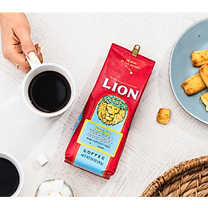 Lion Coffee, Toasted Coconut Flavor, Light Roast, Pre-Ground, 10 Ounce Bag