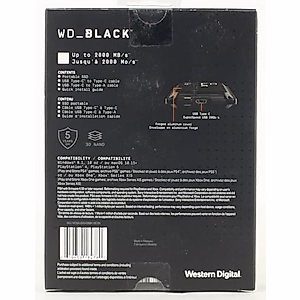 Western Digital 4TB P50 Game Drive SSD - Portable External Solid State Drive SSD, Compatible with Playstation, Xbox, PC, & Mac, Up to 2,000 MB/s - WDBA3S0040BBK-WESN