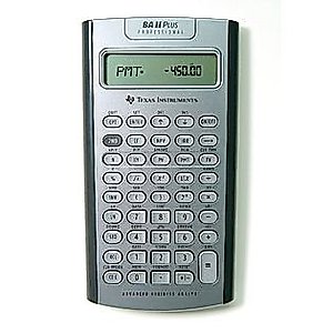 TEXAS INSTRUMENTS Professional Financial Calculator BA II Plus