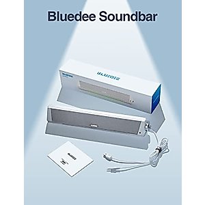 Computer Speakers, Bluetooth Computer Soundbar, HiFi Stereo, 3.5mm Aux-in Connection, USB Powered Computer Speakers for Desktop Monitor, PC, Laptop, Tablets