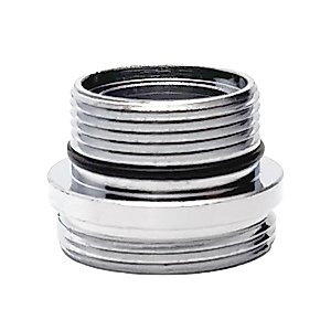 XNTONG - Faucet Aerator Adapter, Male Thread M18.5 to Male Thread M22, Copper Plated Chrome Faucet Adapter, Suitable for Kitchen Faucet Adapter Kit Connection, (M18.5-M22)