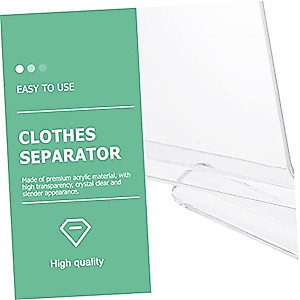 PRETYZOOM 2pcs Clothes Board Clear Wardrobe Partitions Wardrobe Divider Closet Shelf Organizer Closet Shelf Divider Clear Shelf Plastic Partitions Shelf Divider Organizer Closet Dividers Abs