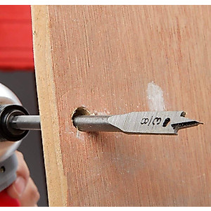 BlueNatHxRPR 5 PCS 1" to 1-1/2" Wood Spade Drill Bit Set Wood Paddle Flat Bits