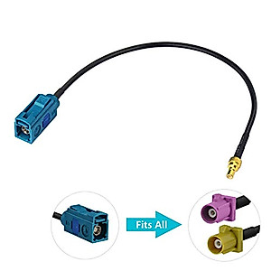 Bingfu Vehicle Car Satellite Radio Antenna Adapter Cable,15cm 6 inch Fakra Z Female to SMB Jack Coaxial Pigtail Cable Compatible with Car Truck SUV Sirius XM Satellite Radio Stereo Receiver Tuner