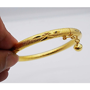 Arrawana77 Bangle Gold Plated 23K 24k Thai Baht Yellow Gold Filled Bracelet Women Jewelry form Thailand