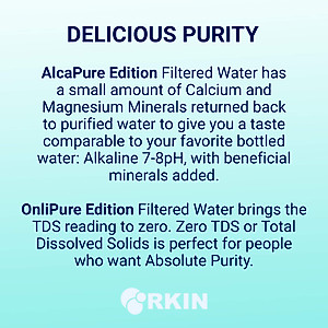 AlcaPure Reverse Osmosis Countertop Water Filter by RKIN with Patented High Capacity 4 Stage Technology: Purified Alkaline Water with Superior Taste. No Installation or Assembly Required. Space Black