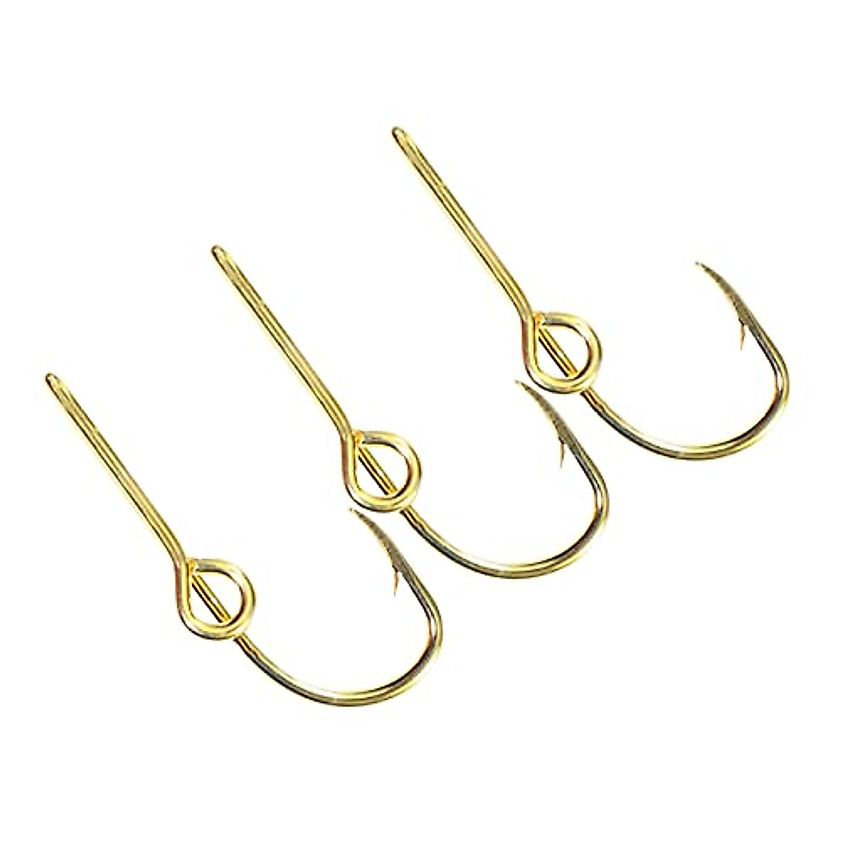 15PCS Gold Hat Clip Hats Pins Fish Hook Hooks Custom Hook Set High Carbon Steel