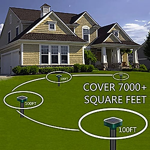 CETRIP 4 Pack Ultrasonic Snake Repellent Outdoor, Snake Repellent for Yard Powerful, Snake Away Repellent, Snake Repellent Pet Safe,Outdoor Solar Snake Away Repellent