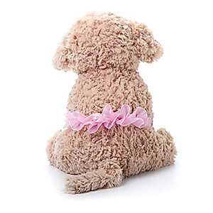 The Petting Zoo Ballerina Scruffy Dog Stuffed Animal, Gifts for Kids, Caramel Brown Dog Plush Toy 10 Inches