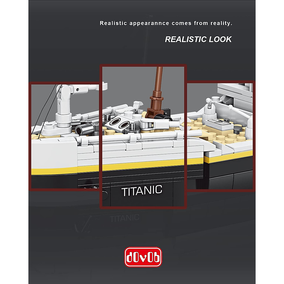 dOvOb Titanic Model Building Blocks Set, 2022 Pieces Bricks, Compatible with Major Brands