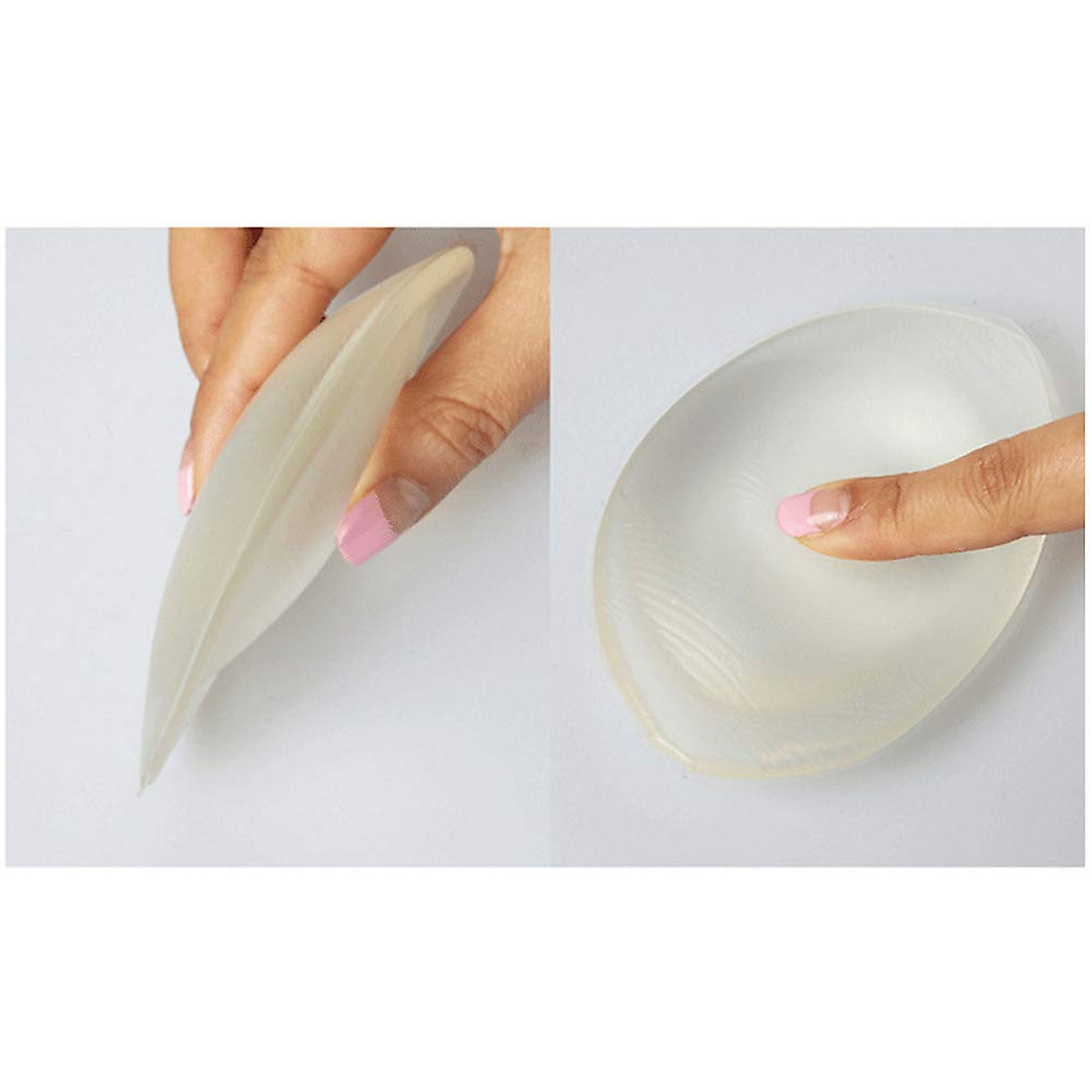 vipolish 1Pair Silicone Bra Inserts Invisible Enhancing Breast Pads Waterproof Clear Gel Push-up Enhancer Breast Molding Pads for Women Girls Bikini Swimsuit Sportswear