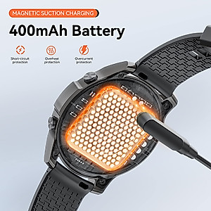 Smart Watches For Men,Women 1.43'' Bluetooth Smart Watch for Android & iOS Full Touch Screen, Blood Oxygen Heart Rate Sleep Monitor Activity Tracker, IP68 Waterproof, Outdoor Fitness Watch (Black)