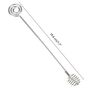 AKOAK 2 Pieces 304 Stainless Steel Honey Stick Dippers Spoon Stirring Bar Swizzle Sticks for Serving Syrups,Frosting,Melted Chocolate
