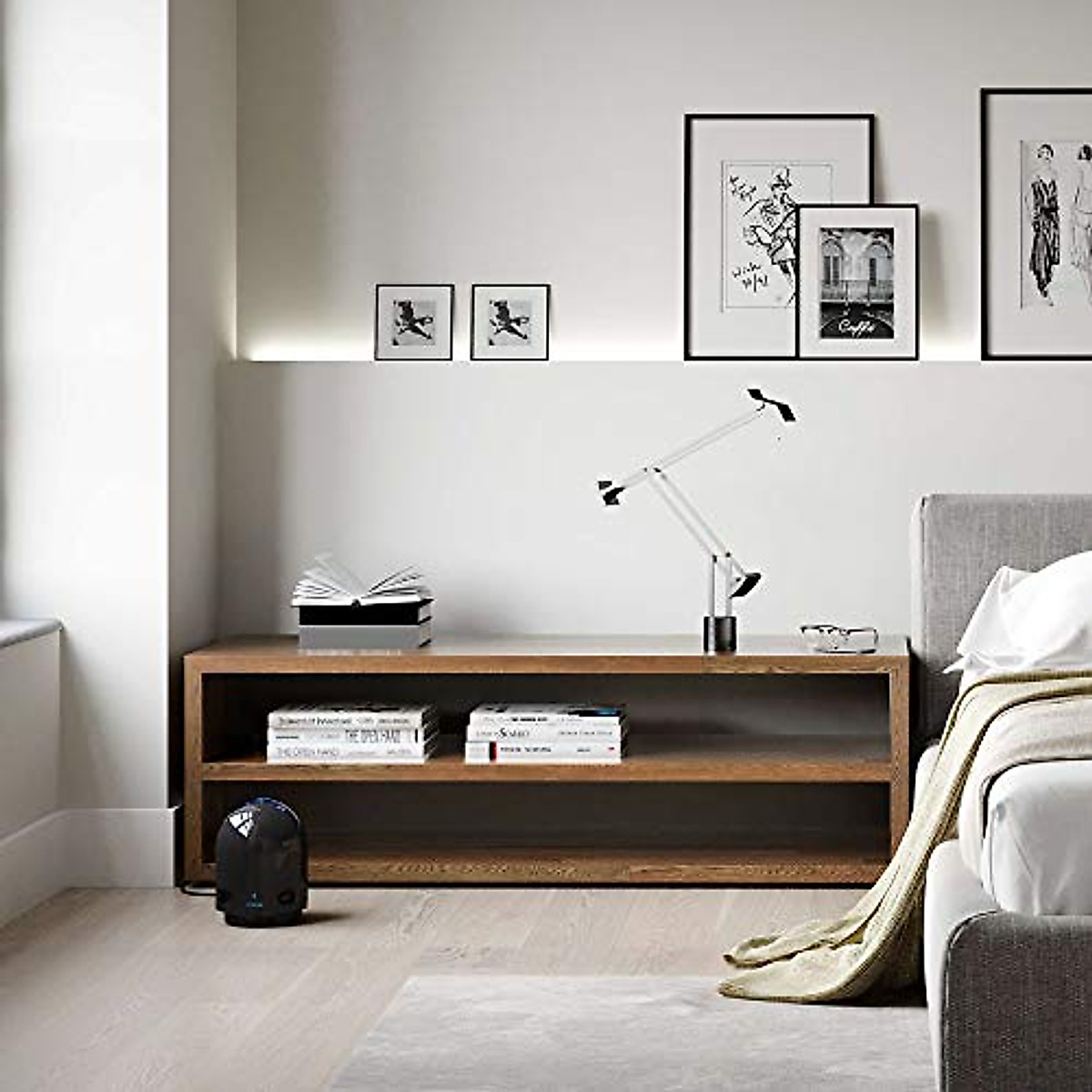 Airfree Iris 3000 Filterless Silent Room Air Purifier, 650 sq. ft, Black