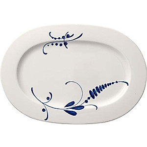 Villeroy & Boch Old Luxembourg Brindille Oval Platter, 13.25 in, White