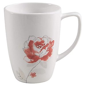 CORELLE Square Blushing Rose 12-oz Porcelain Mug